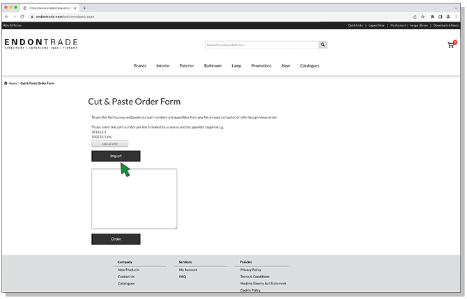 Using Quick Order Pads