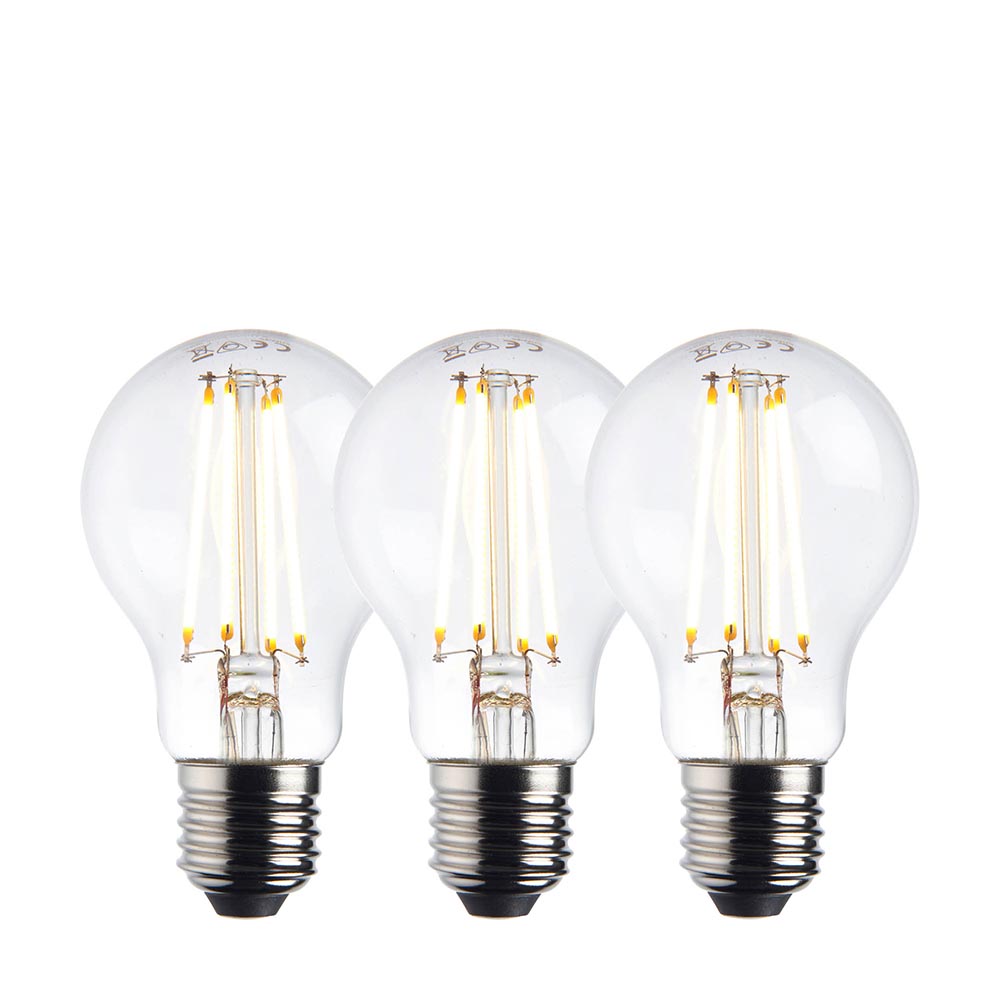 E27 LED filament GLS - 3 pack Dimmable