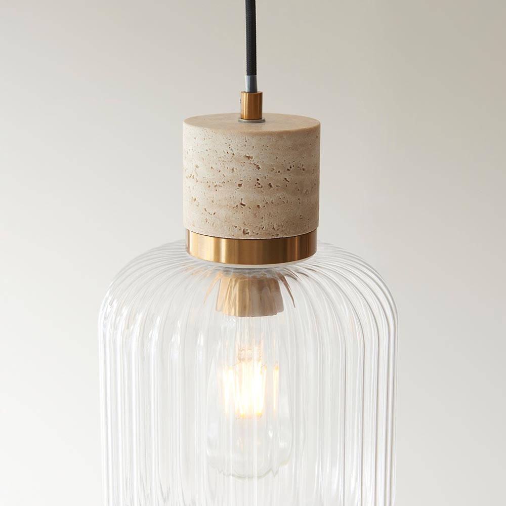 Travi Ribbed Pendant